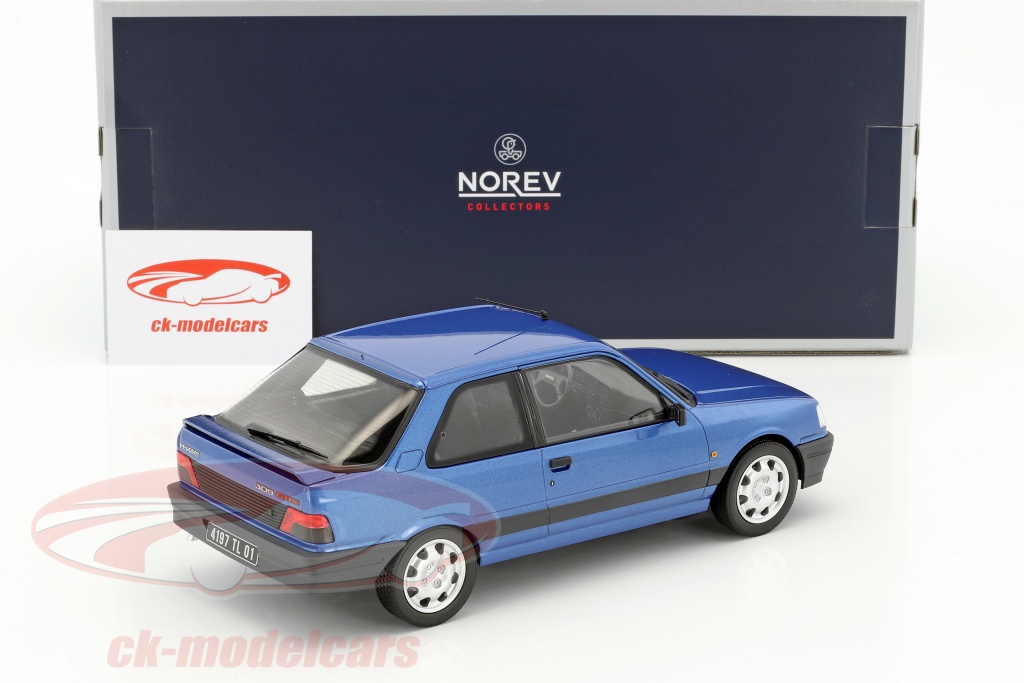 Norev 1:18 Peugeot 309 GTi 16V year 1991 blue metallic 184881 model car ...