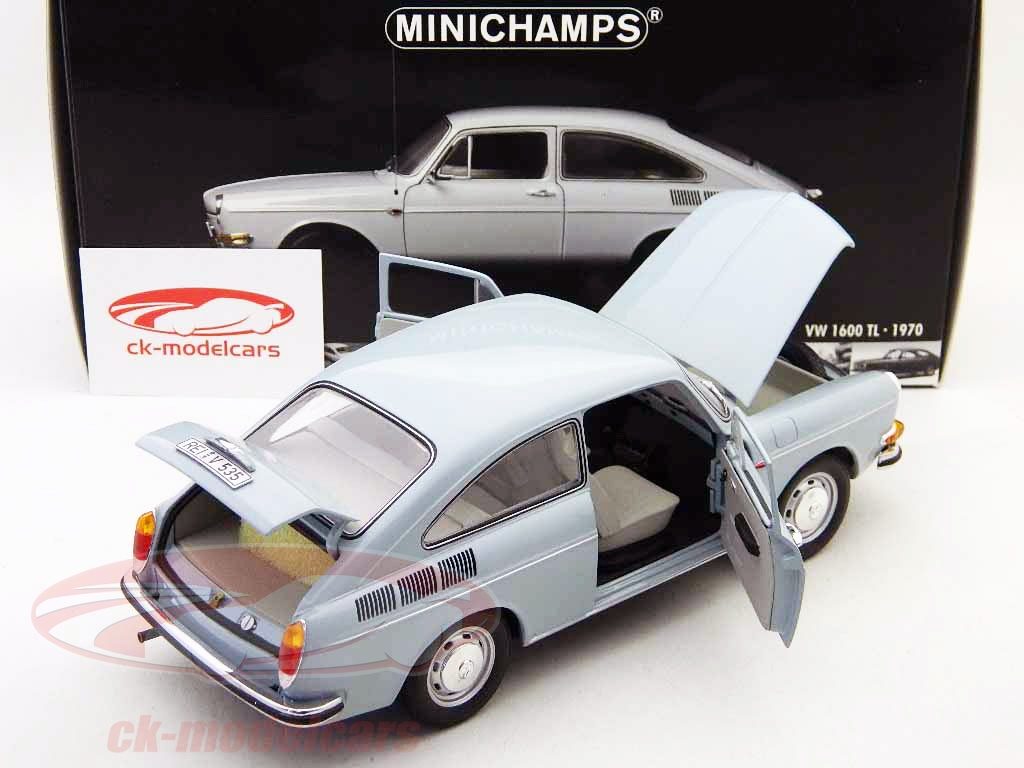 Minichamps 1:18 VW 1600 TL Bj. 1970 hellblau / light blue 100051020 ...