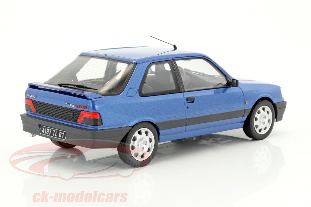 Norev 1:18 Peugeot 309 GTi 16V year 1991 blue metallic 184881 model car ...