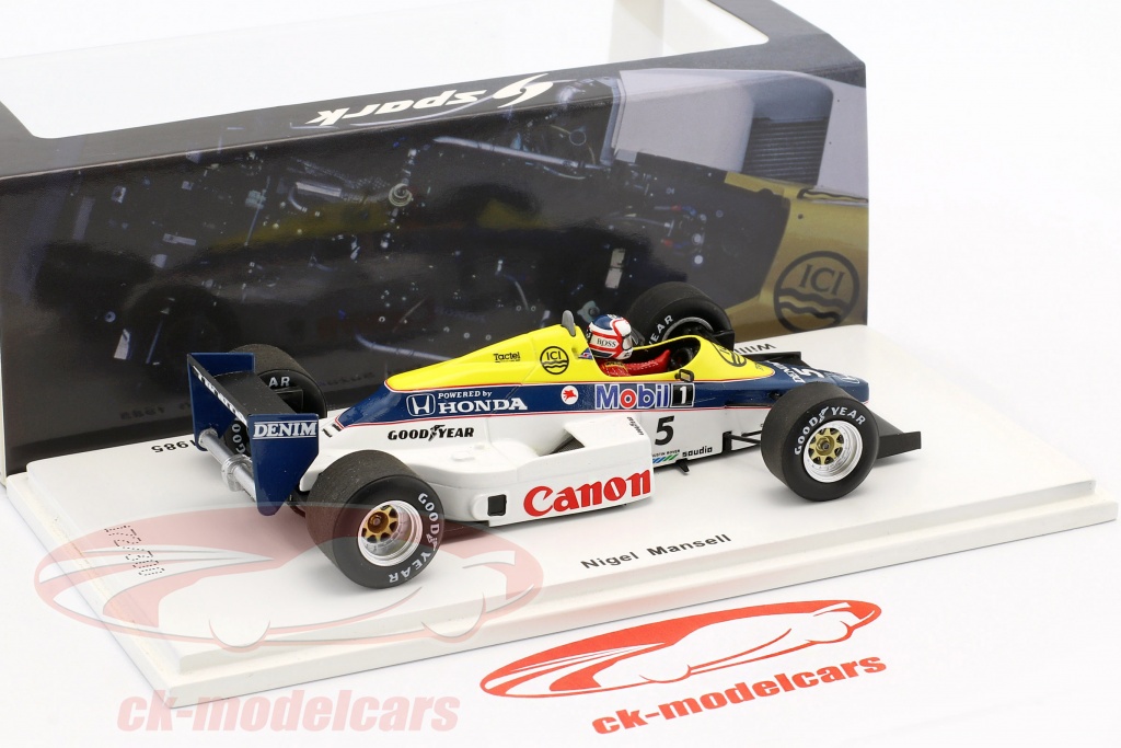 Spark 1:43 Nigel Mansell Williams Honda FW09B #5 行進 Engine Test Suzuka ...