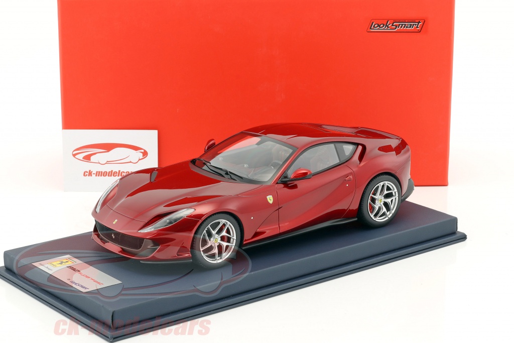 LookSmart 1:18 Ferrari 812 Superfast Berlinetta red with showcase LS18 ...