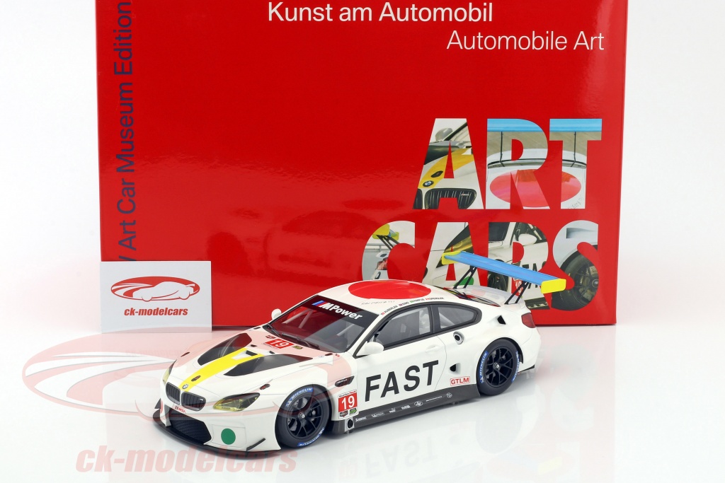 Kyosho 1:18 BMW M6 GTLM #19 Art Car John Baldessari with Showcase ...