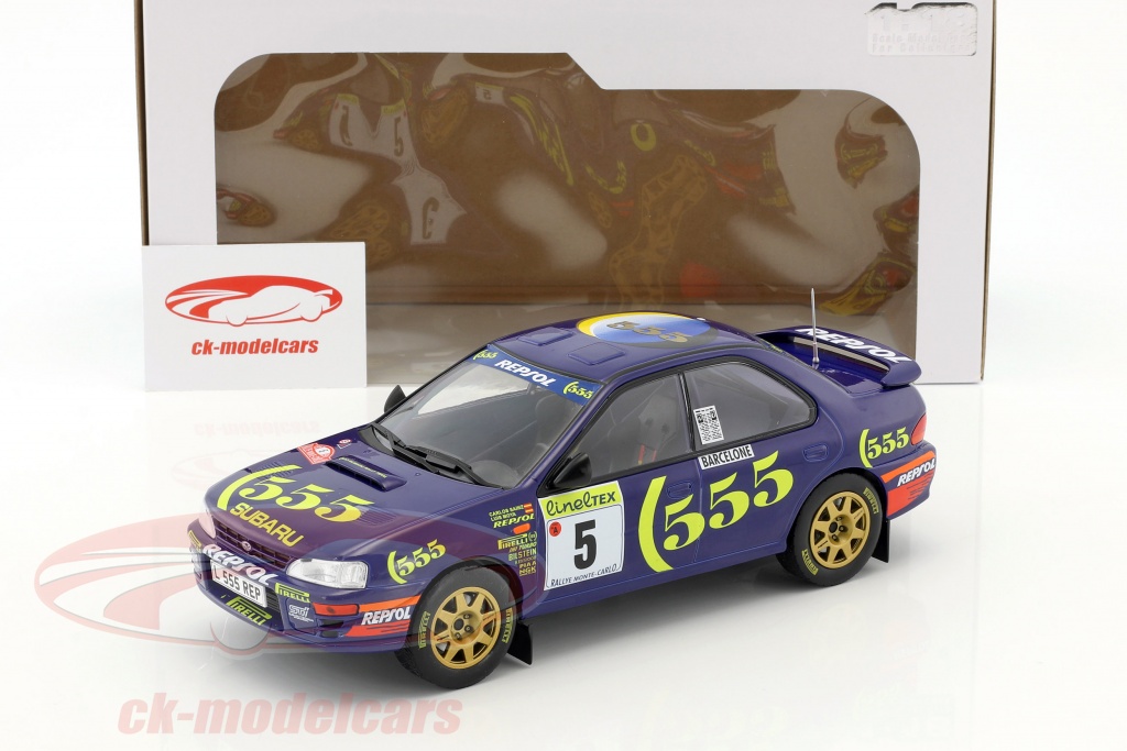 Solido 1:18 Subaru Impreza 555 #5 Winner Rallye Monte Carlo 1995 Sainz, Moya S1800802 model car ...