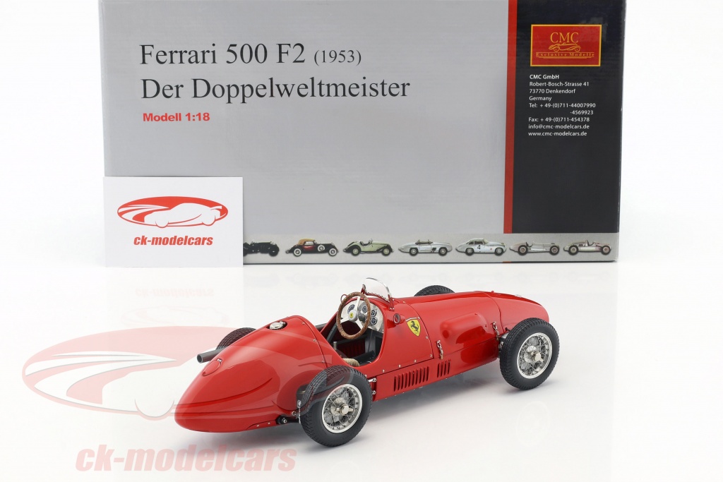 CMC 1:18 Ferrari 500 F2 Formule 1 1953, de dubbele wereldkampioen M-056 ...