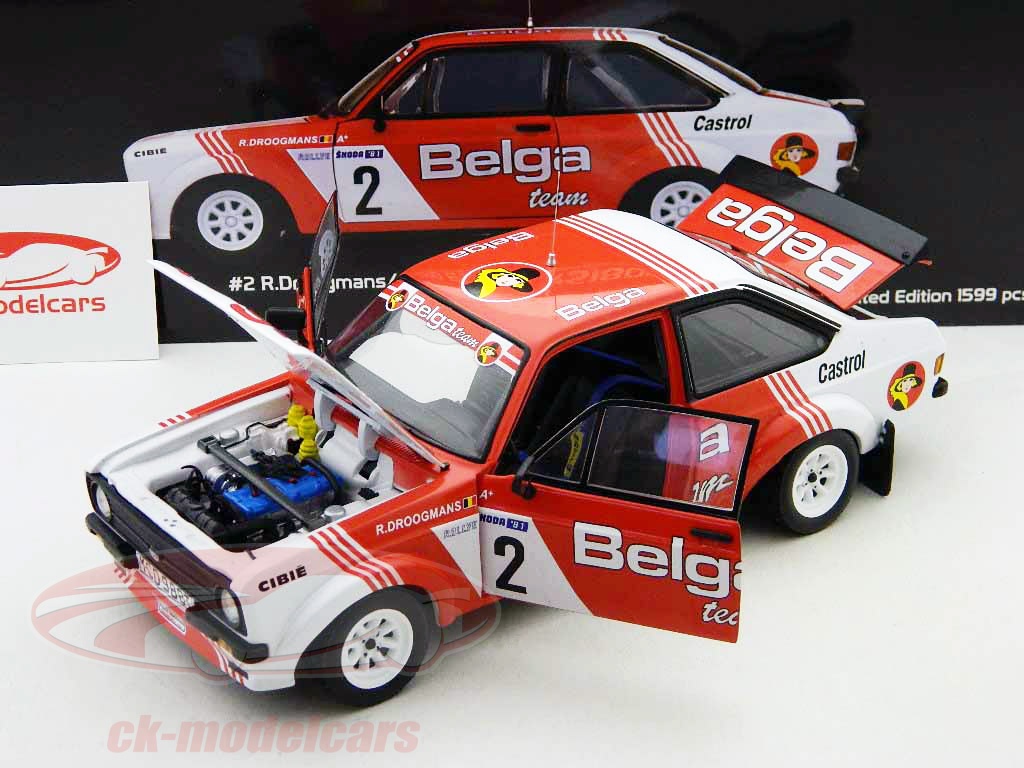 Sun Star Models 1:18 Ford Escort RS1800 #2 winner skoda rally 1981 4452 ...