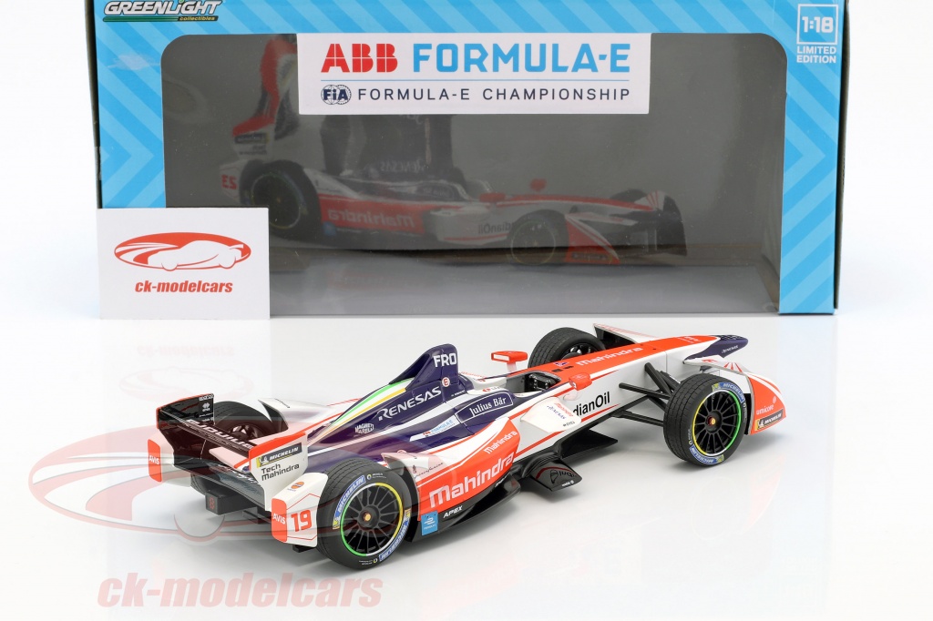Greenlight 1:18 Nick Heidfeld Mahindra M4Electro #23 Formel E 2017/2018 ...