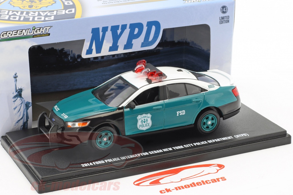 Greenlight 1:43 Ford Police Interceptor Sedan NYPD year 2014 green ...