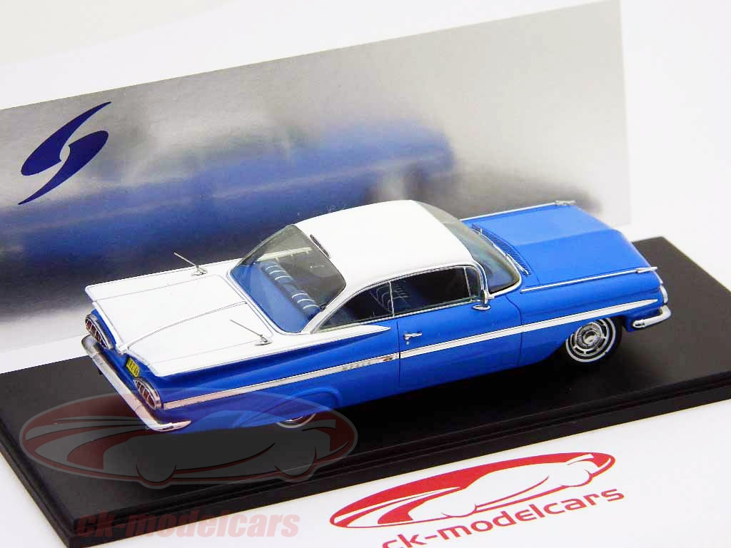 Spark 1:43 Chevrolet Impala Coupe Bj. 1959 blue - white S2902 model car ...