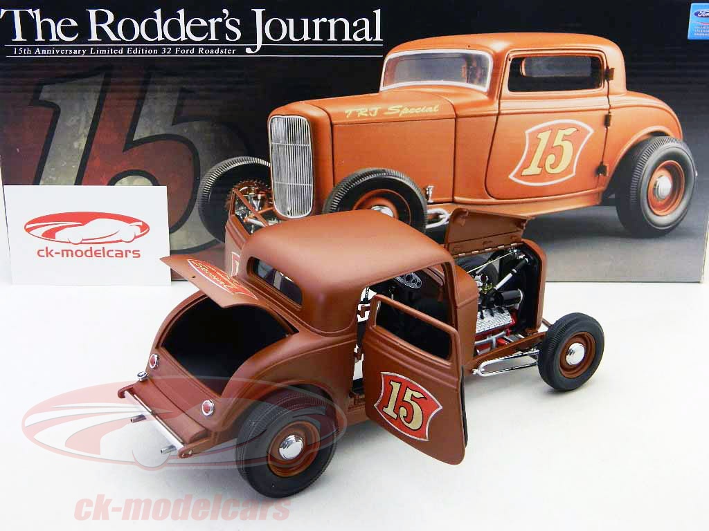 GMP 1:18 Ford F4-32 Dragster / Hotrod #15 the rodders journal rot / red ...