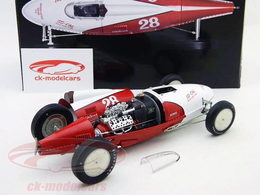 GMP 1:18 V Edelbrock So-Cal Belly Tank Lakester #28 record car ...