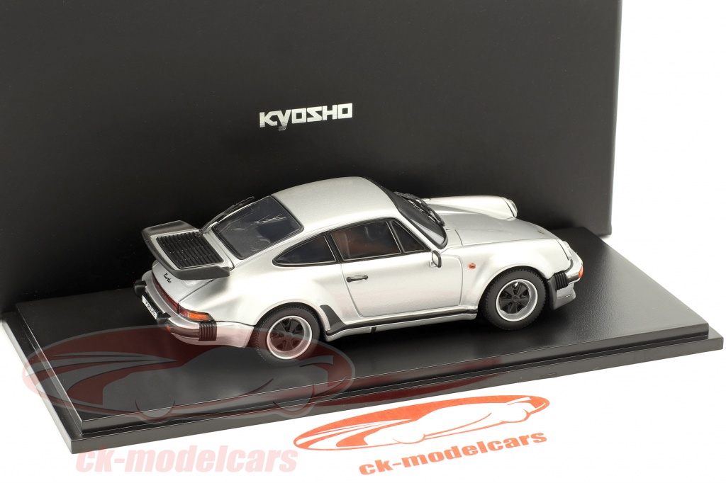 Kyosho 1:43 Porsche 911 Turbo 3.3 Year 1988 silver 05525S model car ...