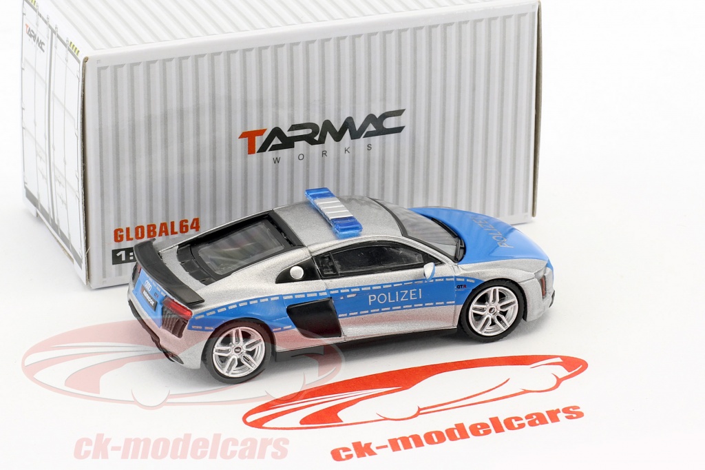Tarmac Works 1:64 Audi R8 V10 Plus police T64G-001-GP model car T64G ...
