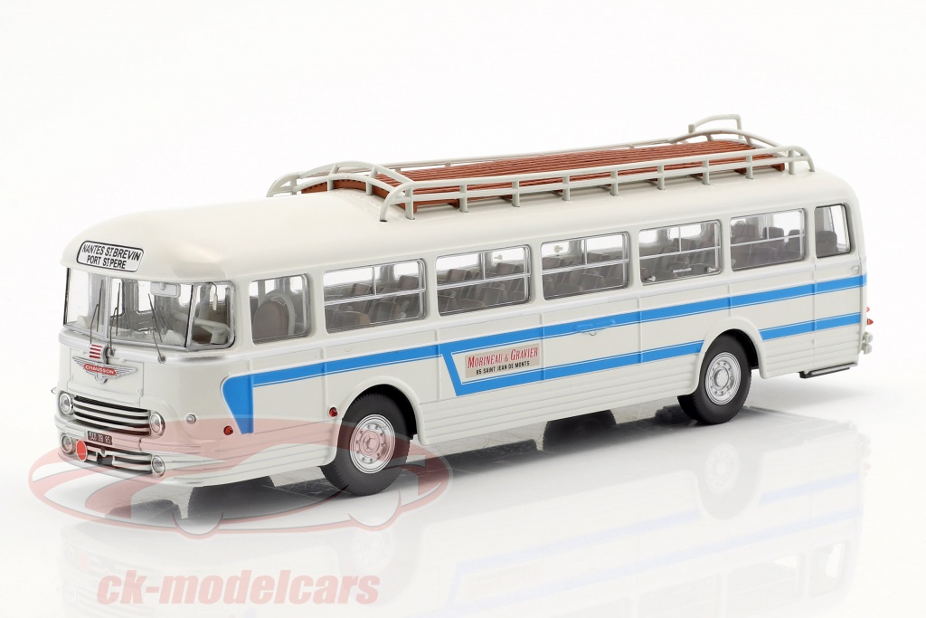 Norev 1:43 Chausson AP52 Bus year 1955 white / blue 533023 model car ...