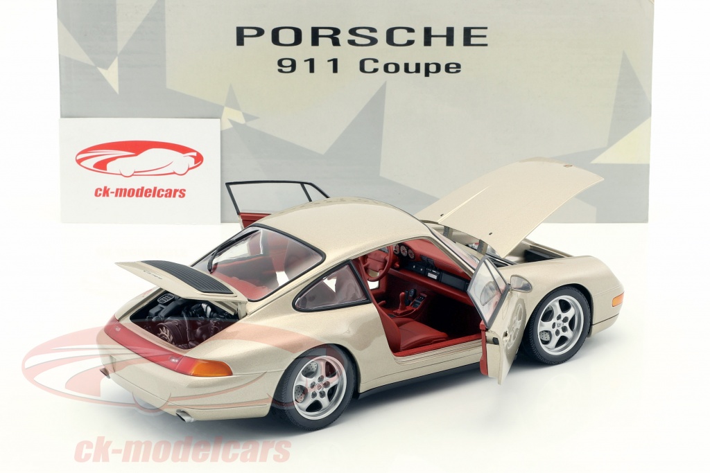 UT-Models 1:18 Porsche 911 (993) coupe year 1995 gold metallic 27803 ...