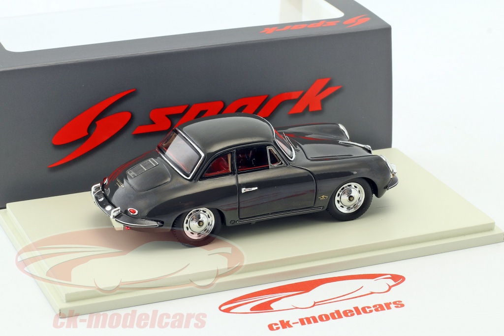 Spark 1:43 Porsche 356B t5 Karmann Hardtop クーペ 築 1961 黒 S4921 モデル 車 ...