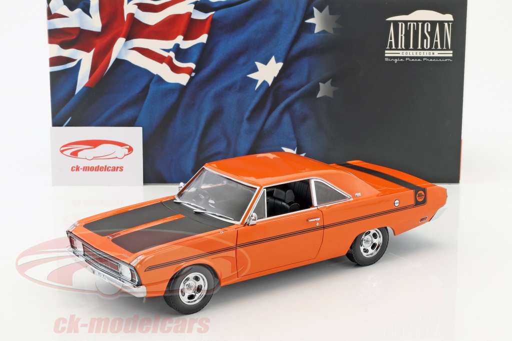 Greenlight 1:18 Chrysler Valiant VG Baujahr 1970 orange / schwarz 18011 / DDA011 Modellauto ...