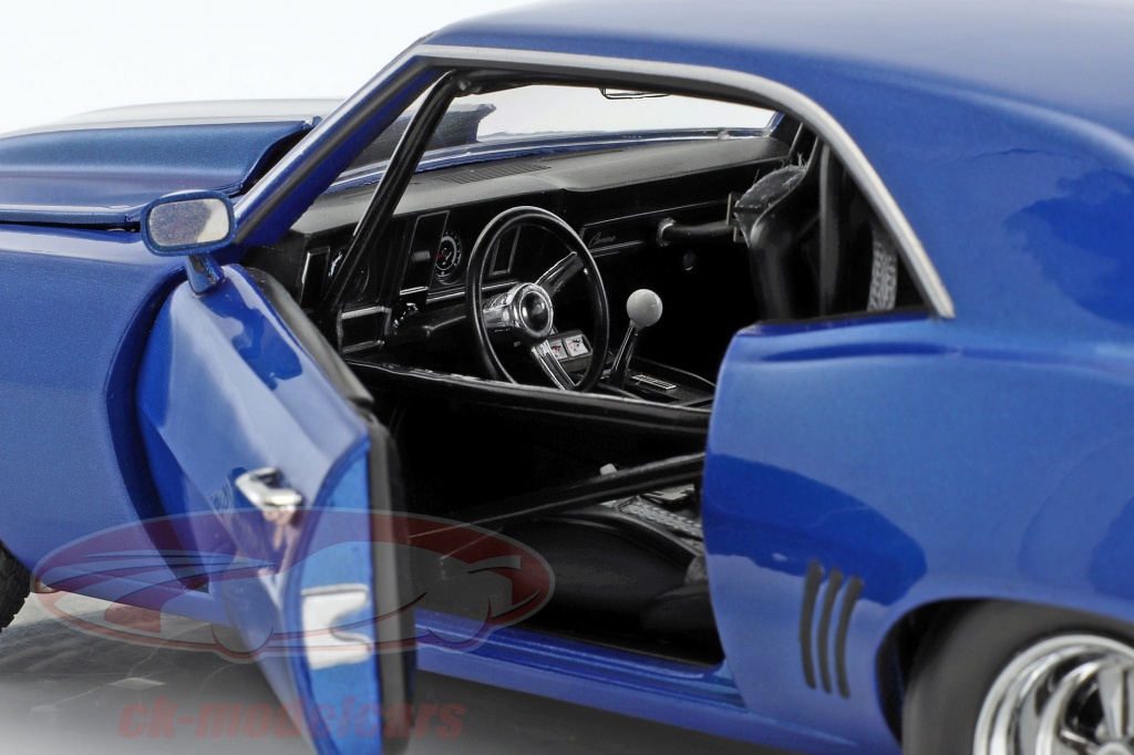 GMP 1:18 Chevrolet Camaro 1320 Drag Kings año de construcción 1969 azul ...