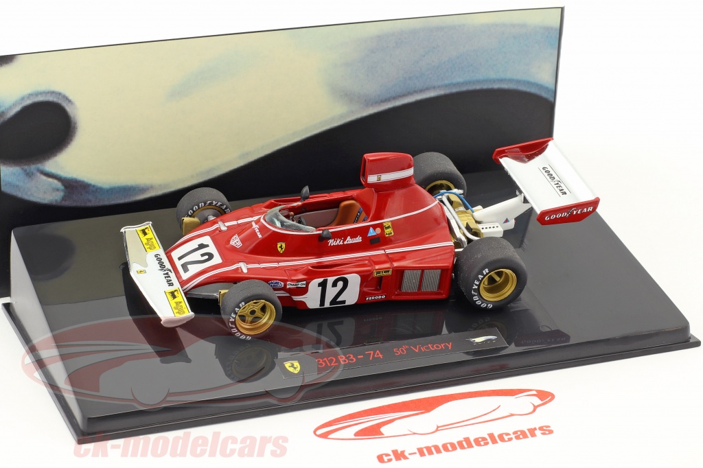 HotWheels Elite 1:43 Niki Lauda Ferrari 312 B3-74 #12 50th Ferrari ...