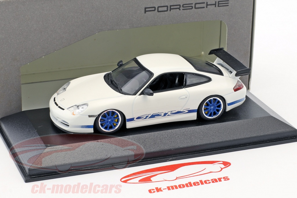 Minichamps 1:43 Porsche 911 (996) GT3 RS weiß / blau CK48302 Modellauto CK48302