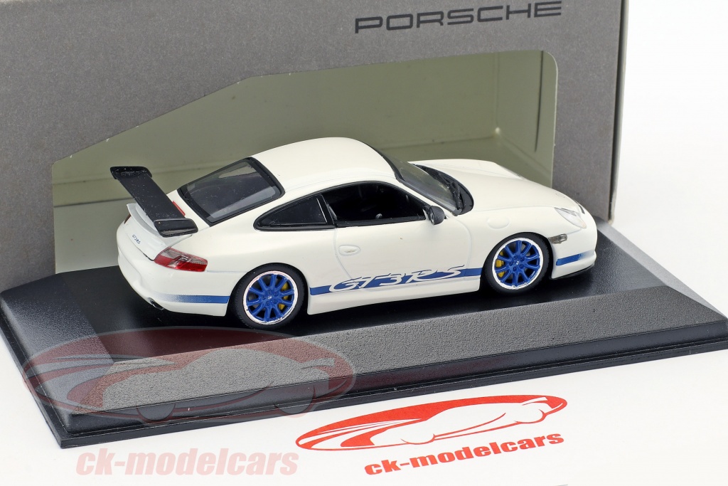 Minichamps 1:43 Porsche 911 (996) GT3 RS 白 / ブルー CK48302 モデル 車 CK48302