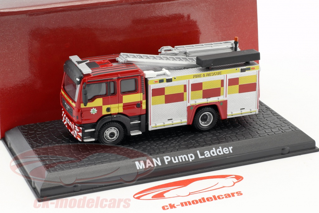 Atlas 1:72 MAN TGL WRL with pump ladder fire Department red / yellow ...