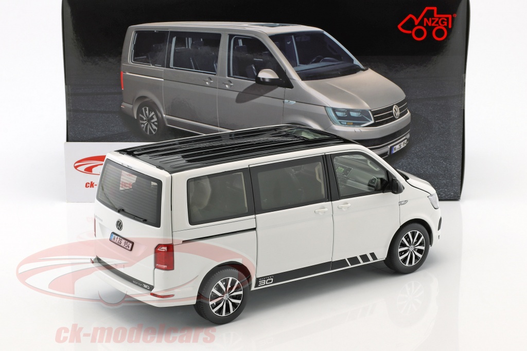 NZG 1:18 Volkswagen VW T6 Multivan Edition 30 weiß 9542/40 Modellauto ...