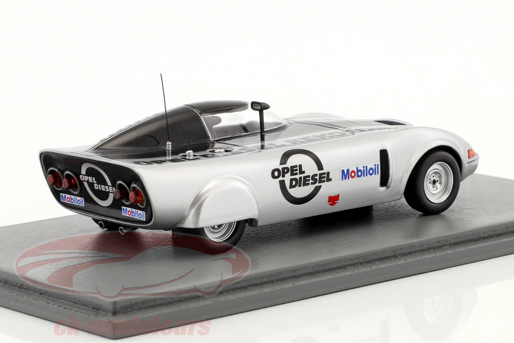 Spark 1:43 Opel GT Diesel Rekordwagen 1972 silber / schwarz B1002 ...
