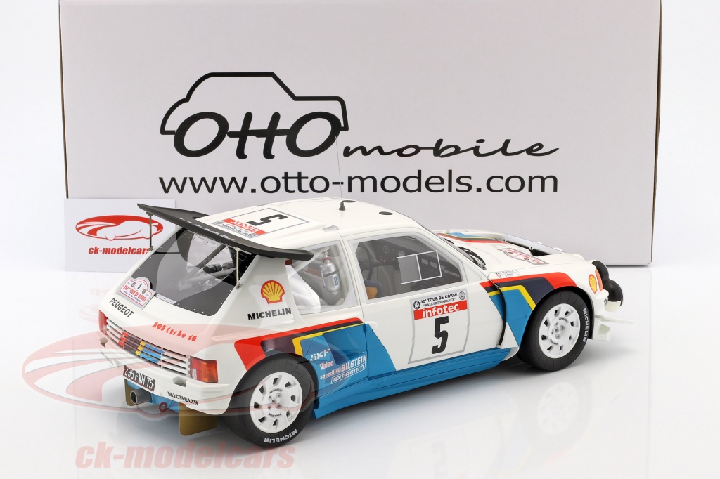 Ottomobile 1:12 Peugeot 205 T16 Evo2 #5 gagnant Rallye Tour de Corse 1986 Saby, Fauchille G021 ...