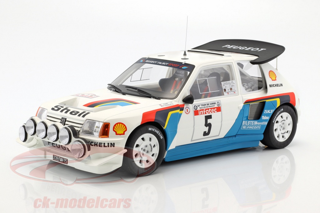 Ottomobile 1:12 Peugeot 205 T16 Evo2 #5 gagnant Rallye Tour de Corse 1986 Saby, Fauchille G021 ...