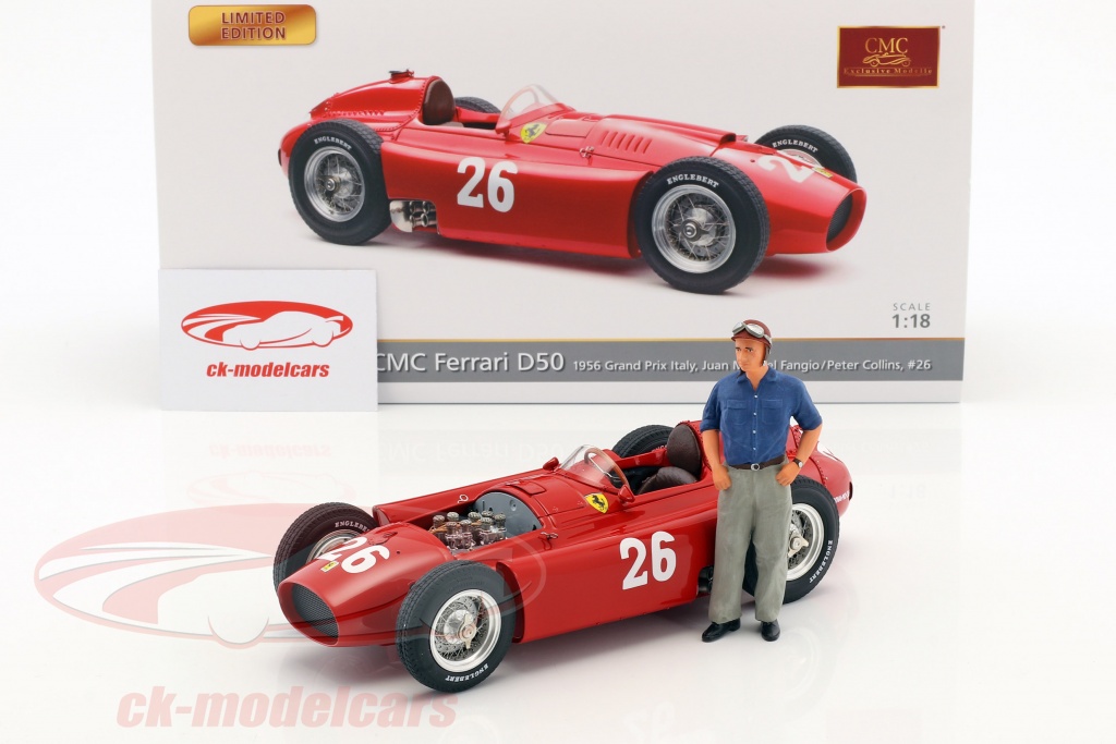 CMC 1:18 J.M. Fangio / P. Collins Ferrari D50 #26 2nd Italien GP Formel ...