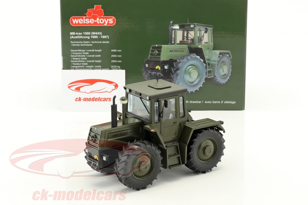 Weise-Toys 1:32 Mercedes-Benz MB-trac 1500 (W443) Traktor Militär Baujahr 1980-1987 olivgrün ...