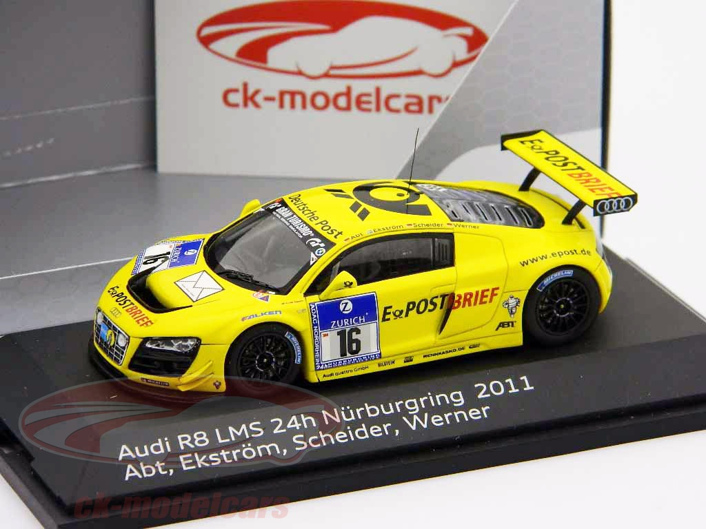 Spark 1:43 アウディR8 LMS＃16 24ニュルブルクリンク2011アボット/エクストレム/シャイダー/ヴェルナー 502.11.184.33 モデル 車 502.11.184 ...