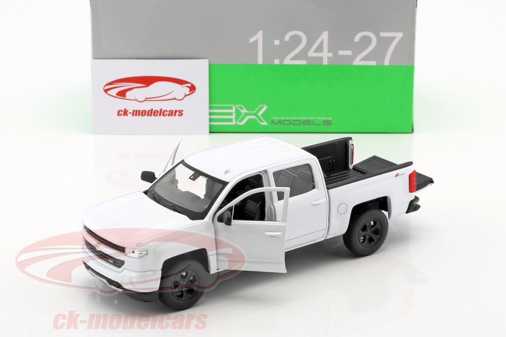 Welly 1:24 Chevrolet Silverado year 2017 white 24083w model car 24083w ...
