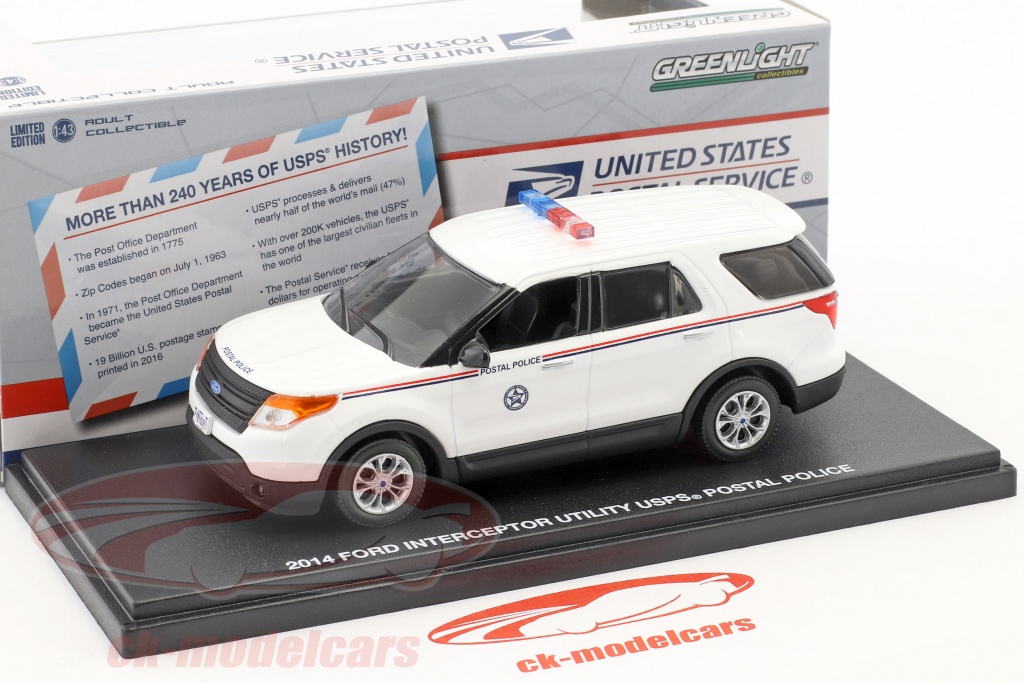 Greenlight 1:43 Ford Explorer Postal Police USPS Baujahr 2014 weiß ...