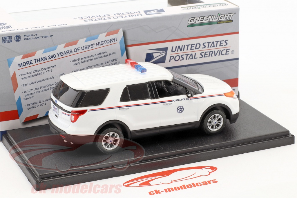 Greenlight 1:43 Ford Explorer Postal Police USPS Baujahr 2014 weiß ...