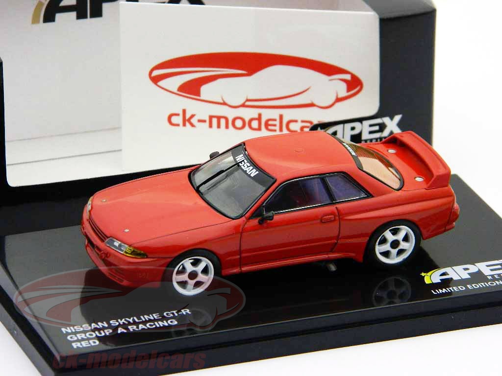 Ixo 1:43 Nissan Skyline GT-R R32 Plain Body Version red Group A Racing ...