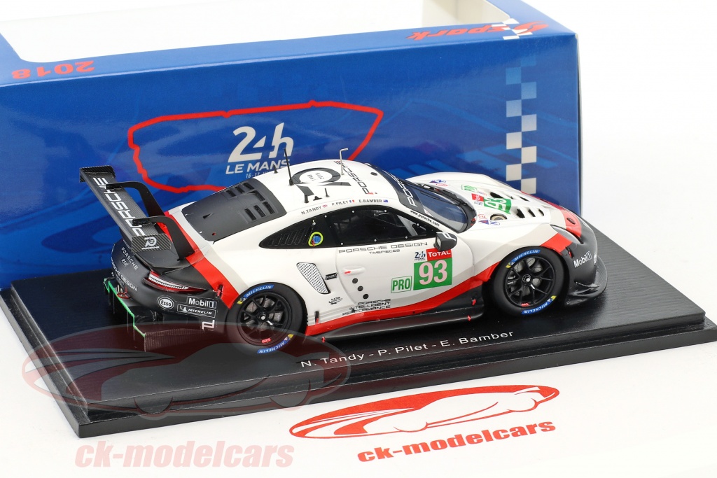 Spark 1:43 Porsche 911 (991) GT3 RSR #93 24h LeMans 2018 Pilet, Tandy ...