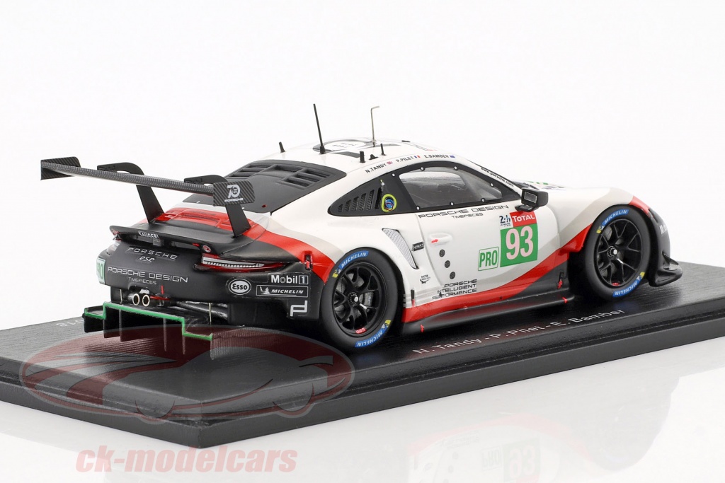 Spark 1:43 Porsche 911 (991) GT3 RSR #93 24h LeMans 2018 Pilet, Tandy, Bamber S7034 model auto ...