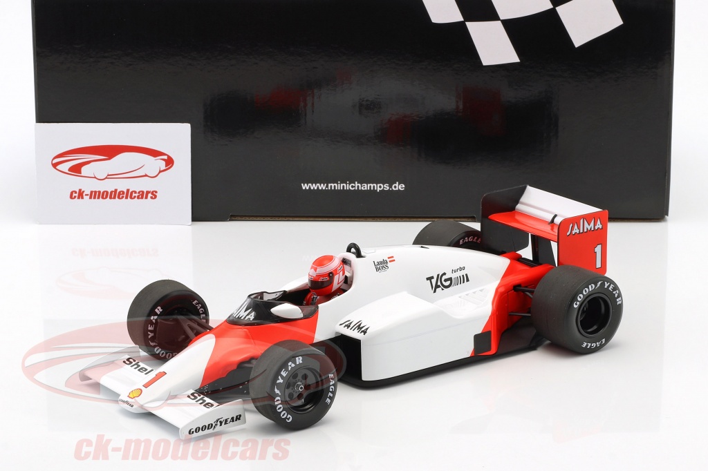 Minichamps 1:18 Niki Lauda McLaren MP4/2B #1 式 1 1985 530851801 モデル 車 ...