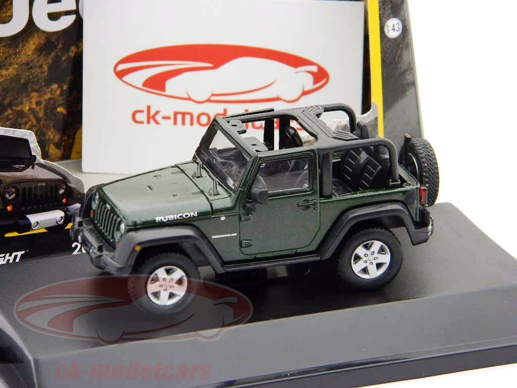 Greenlight 1:43 Jeep Wrangler Rubicon Bj. 2012 green with softtop 85023 ...