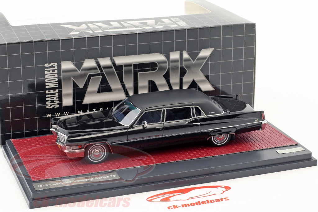 Matrix 1:43 Cadillac Fleetwood Series 75 Baujahr 1970 schwarz MX20301 ...