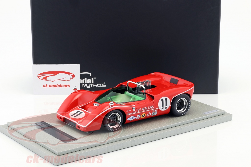 Tecnomodel 1:18 McLaren M6B #11 tercero Bridgehampton GP Can-Am Series 1968 Lothar ...