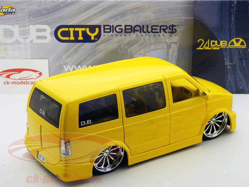 Jadatoys 1:18 Chevrolet Astro Van yellow Tuning Version 63122y model ...