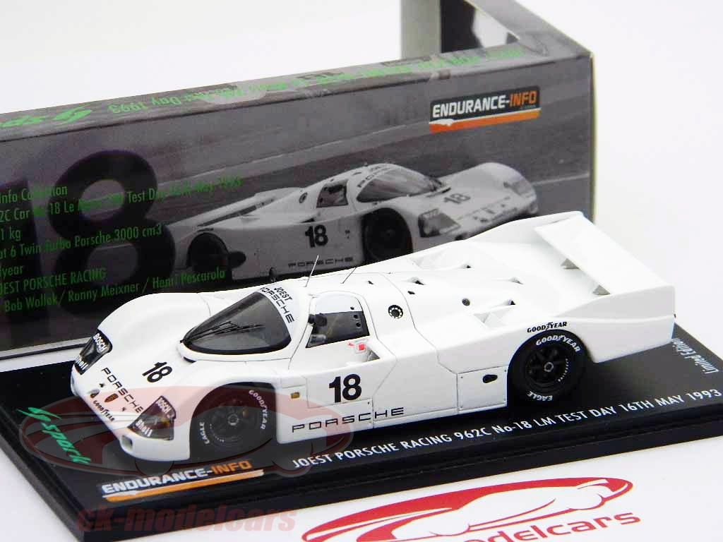 Spark 1:43 Porsche 962C #18 test 24h LeMans 16th May 1993 CK999647 ...