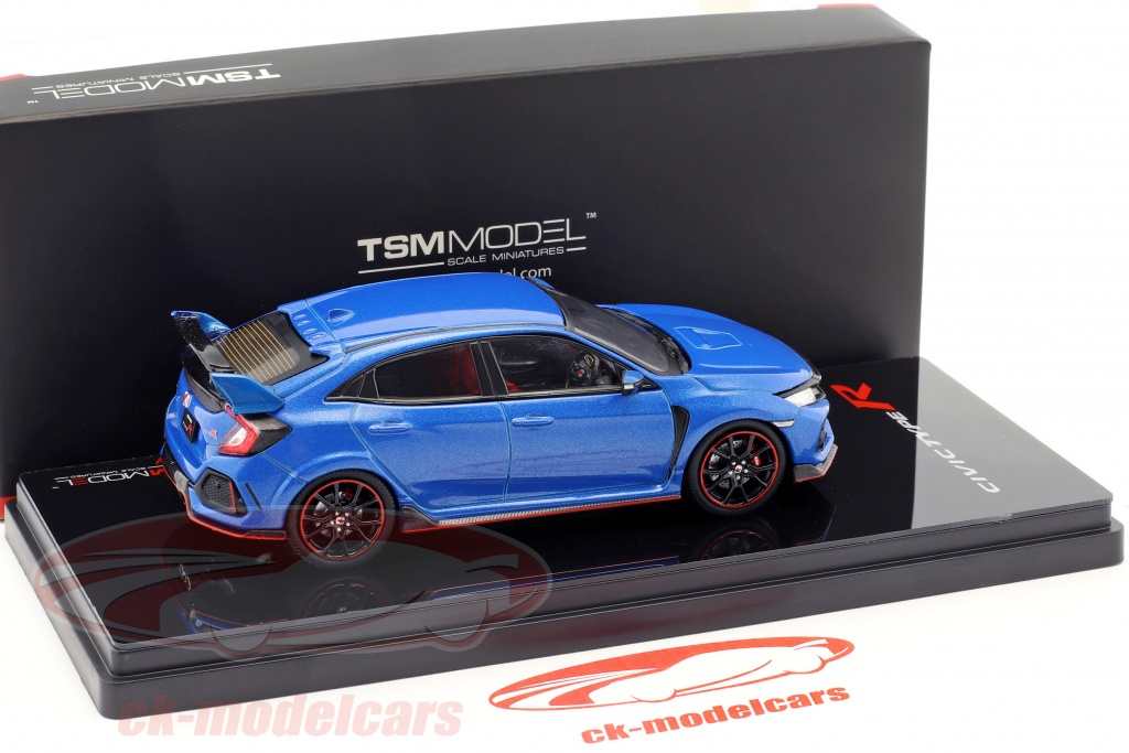 True Scale 1:43 Honda Civic タイプ R RHD 築 2017 aegean ブルー メタリック TSM430276 ...