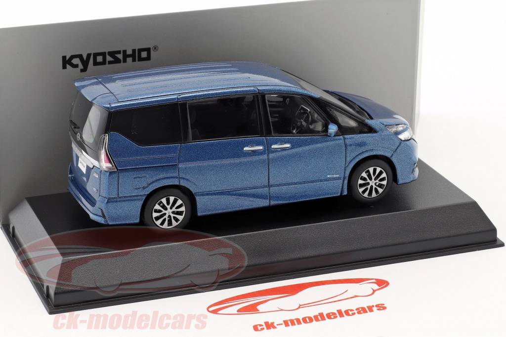 Kyosho 1:43 Nissan Serena C27 year 2016 blue metallic 03662BL model car 03662BL 4548565311958