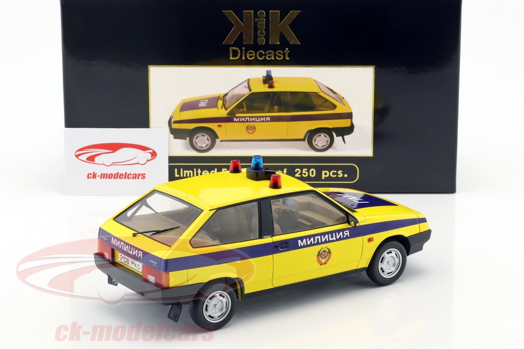KK-Scale 1:18 Lada Samara police Russia year 1984 yellow / blue ...