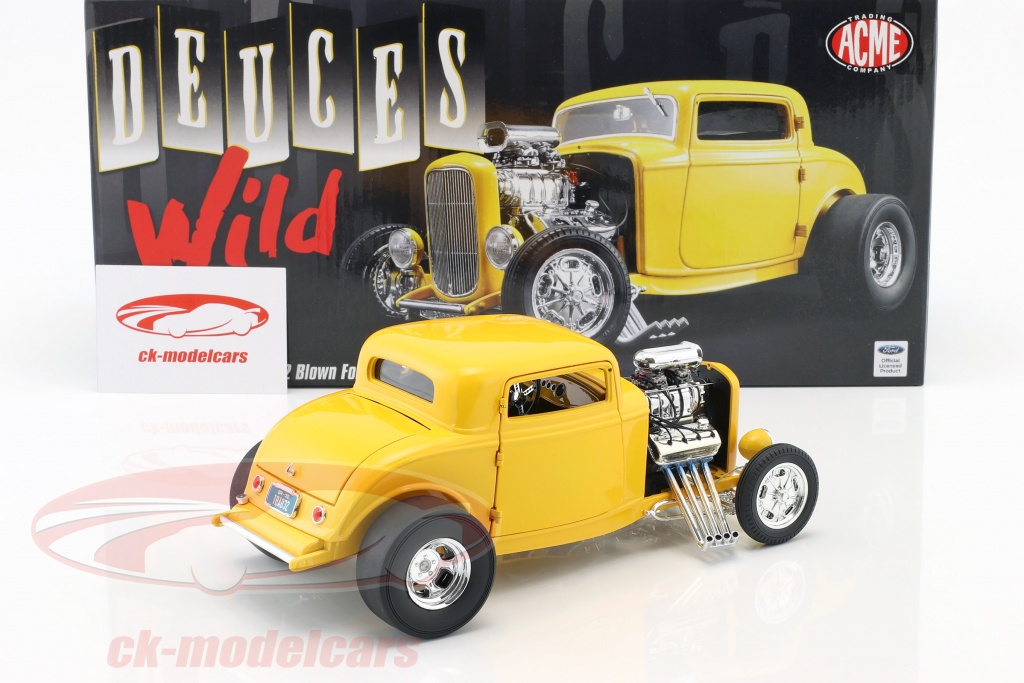GMP 1:18 Ford Three Window Hot Rod Deuces Wild Baujahr 1932 gelb ...