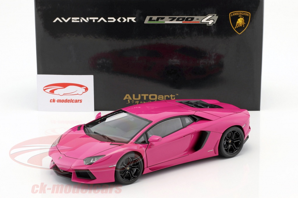 AUTOart 1:18 Lamborghini Aventador LP700-4 Year 2011 pink 74660 model ...