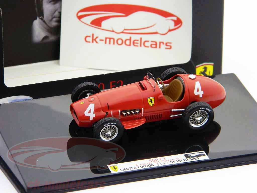 HotWheels Elite 1:43 A. Ascari Ferrari 500 F2 formula 1 worldchampion ...